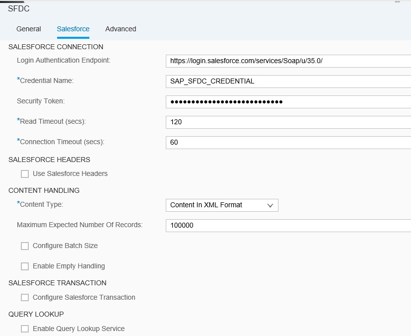 SFDC Adapter for SAP Integration Suite CPI
