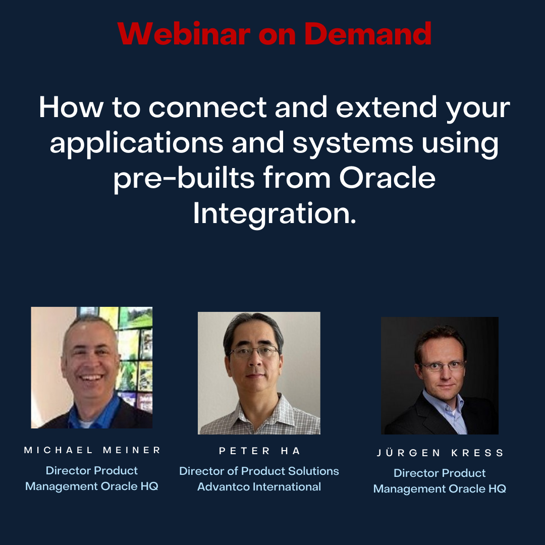 How to connect applications using pre-builts from Oracle Integration.